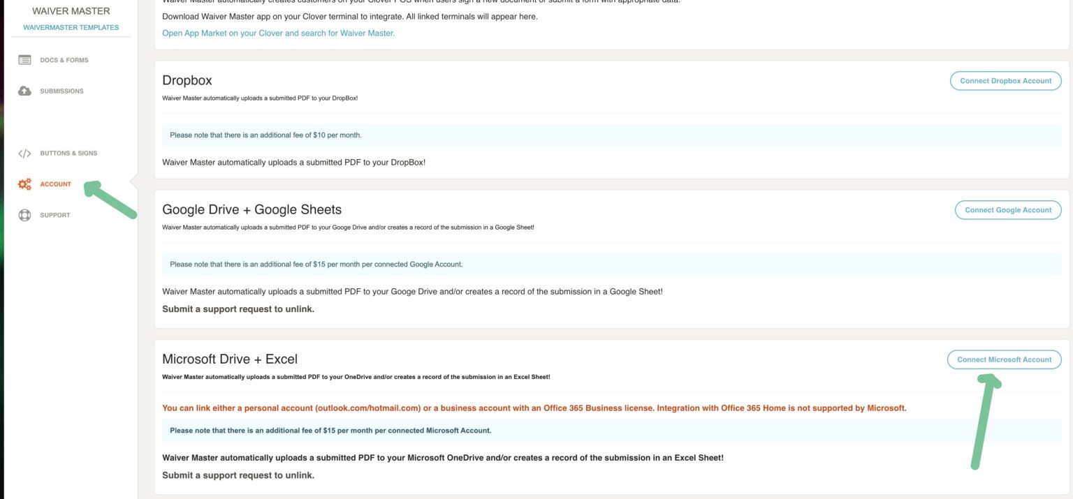 6. Microsoft Onedrive and Excel – WaiverMaster Knowledge Base